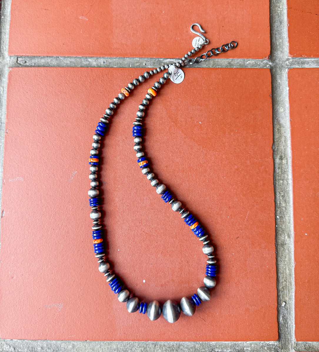 24” Rose Martin Graduated Handmade Pearls, Spiny + Lapis – Born Pretty ...